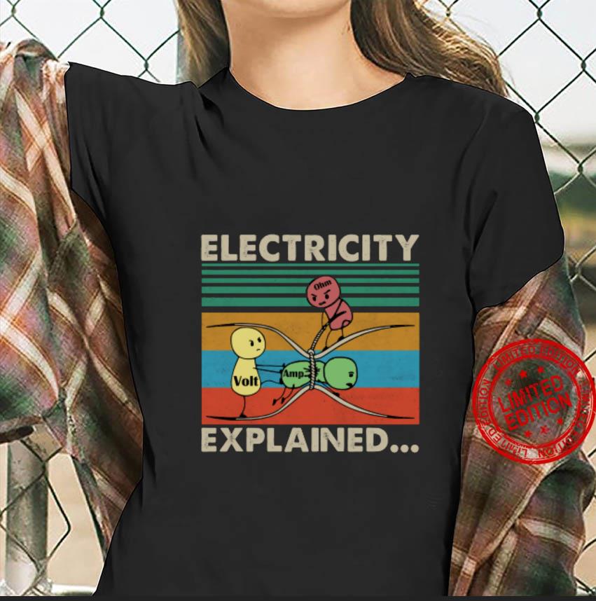 Electricity explained volt teacher energy physics day vintage t-shirt