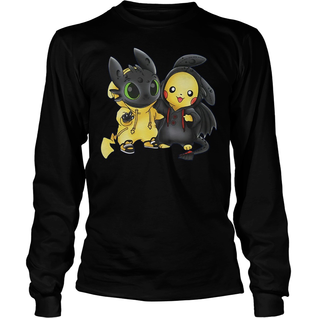 Baby Toothless and Pikachu costume shirt, guys shirt and longsleeve